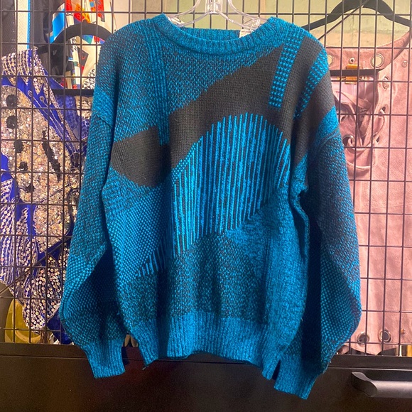 Michael Gerald | Sweaters | Vintage 8s Michael Gerald Blue Black ...